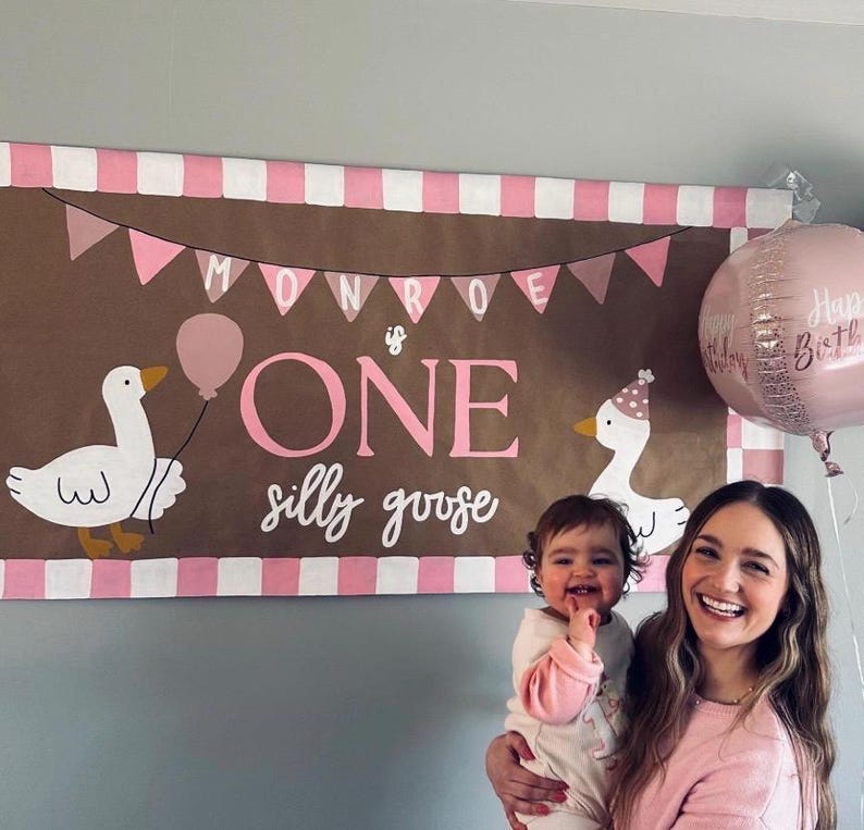 One Silly Goose Hand- Painted Banner - Etsy