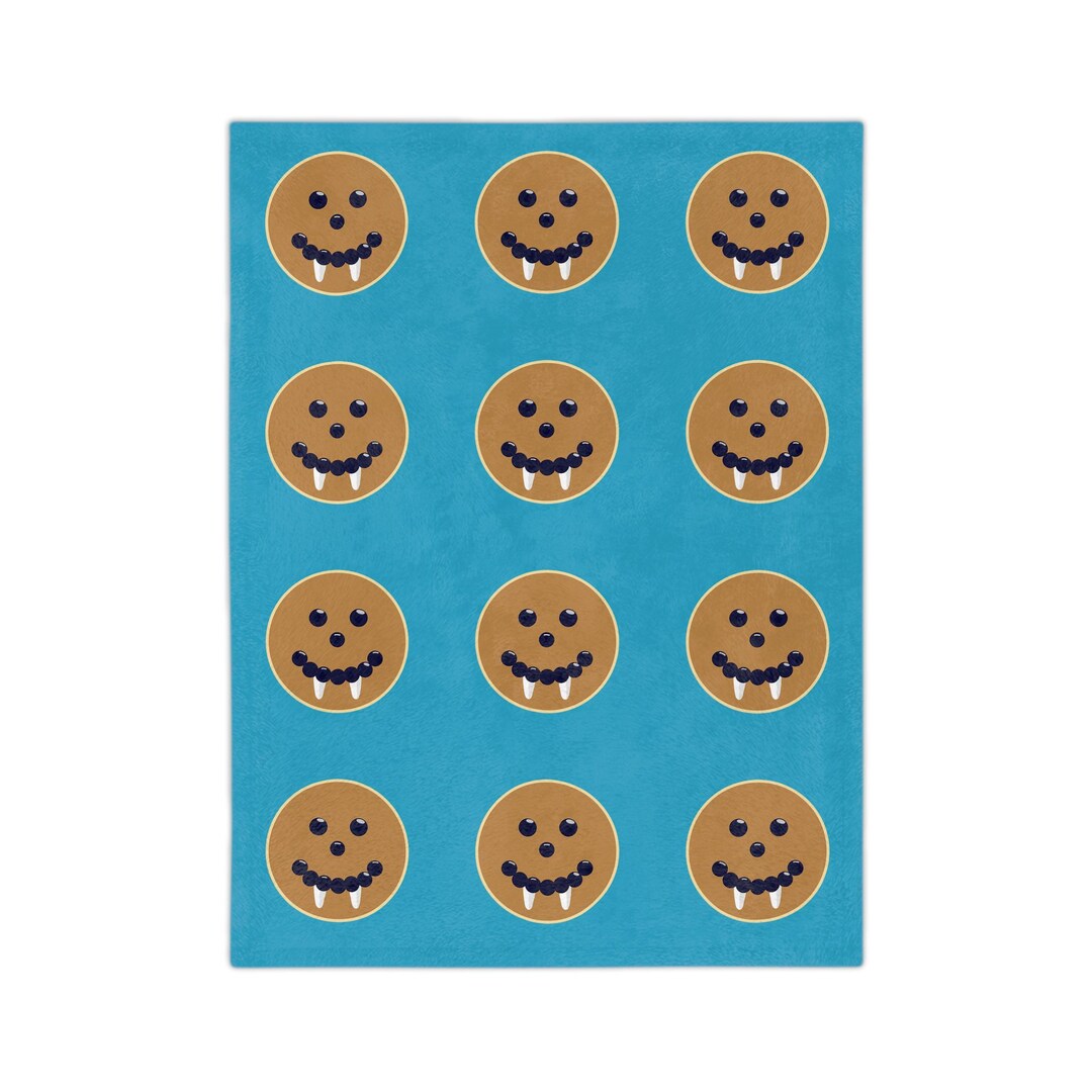 Demon Blue Vampire Pancake Microfiber Blanket - Soft Decor - Etsy