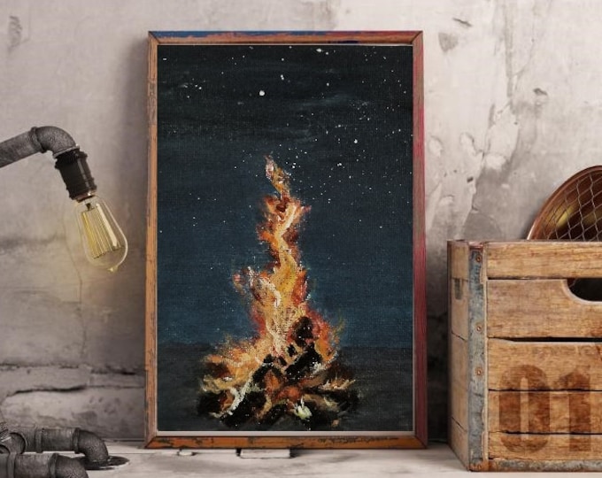 Campfire Print - Etsy
