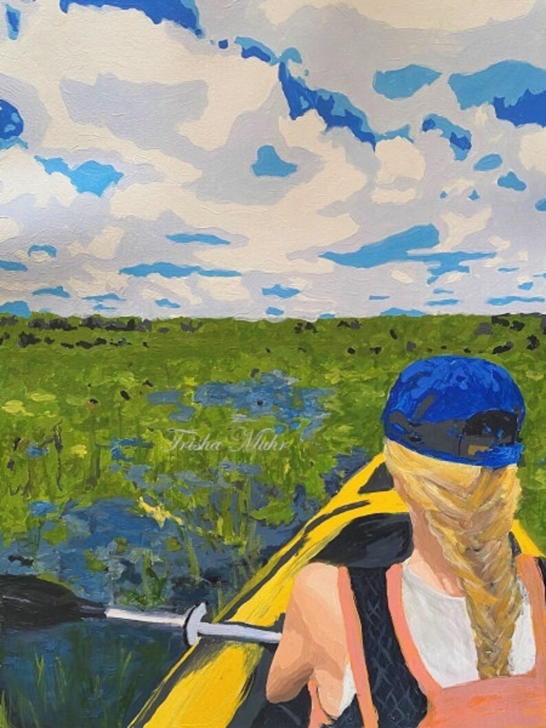 Kayak Print, Lake Print, Paddling Poster, Cabin Decor, Lake House Decor ...