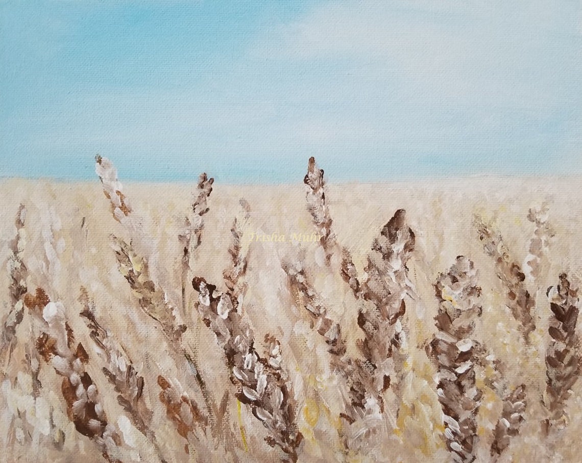 Prairie Field Print Acrylic Original Painting Farmhouse Decor | Etsy