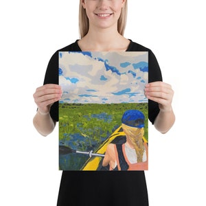 Kayak Print, Lake Print, Paddling Poster, Cabin Decor, Lake House Decor ...