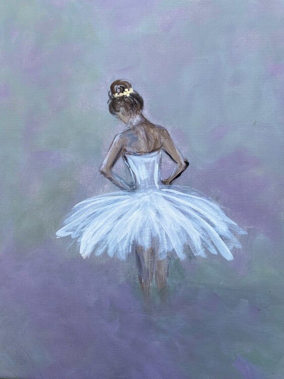 Ballet Girl Print, Ballerina Artwork, Dancer, Ballerina Poster, White ...