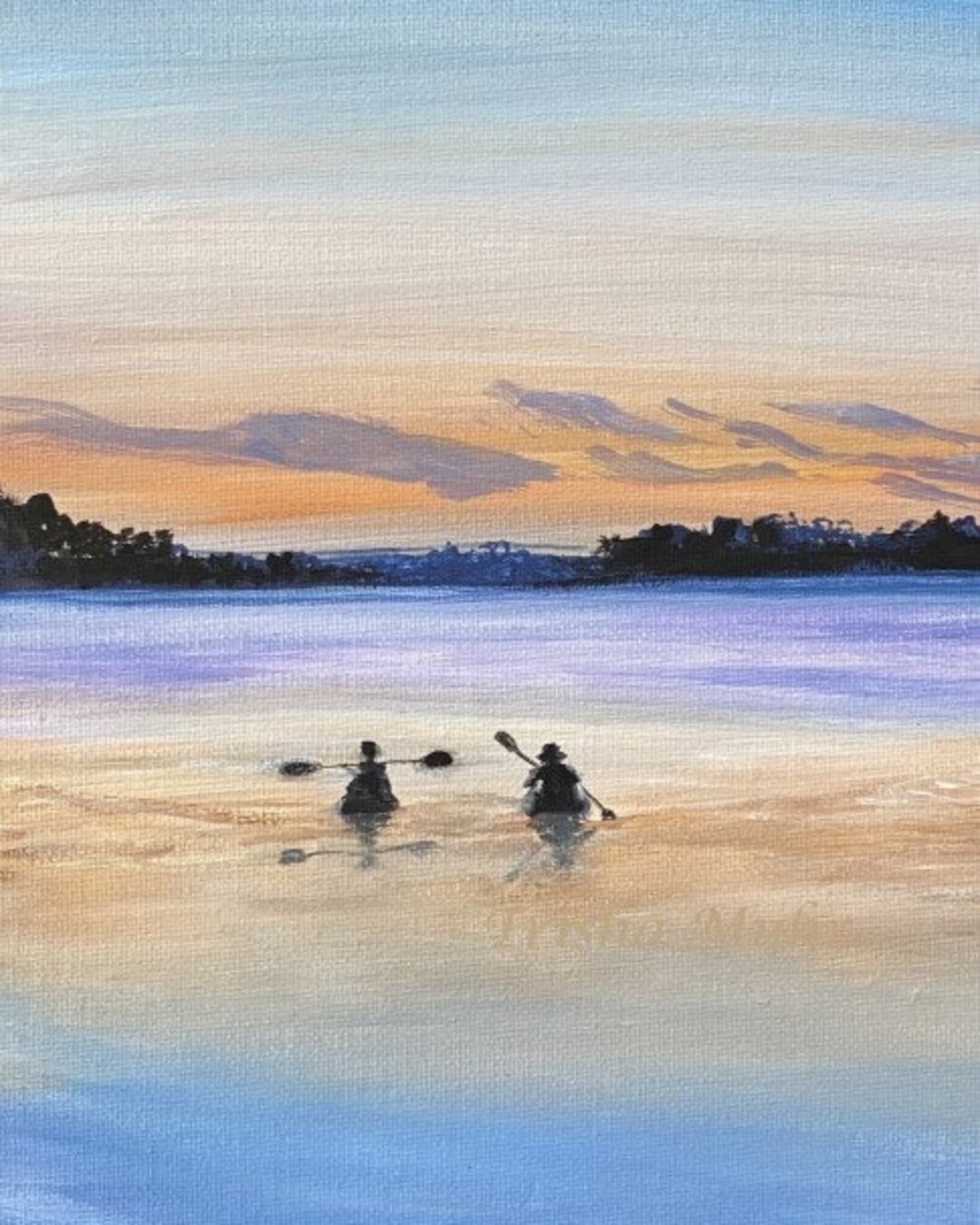 Kayaking at Sunset Print, Multiple Sizes, Print From Orginal Painting ...