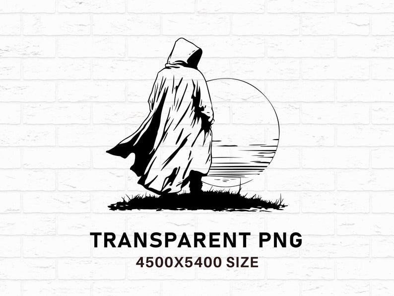 Cloak SVG PNG Bundle, Wizard Silhouette Clipart, Gothic Halloween ...