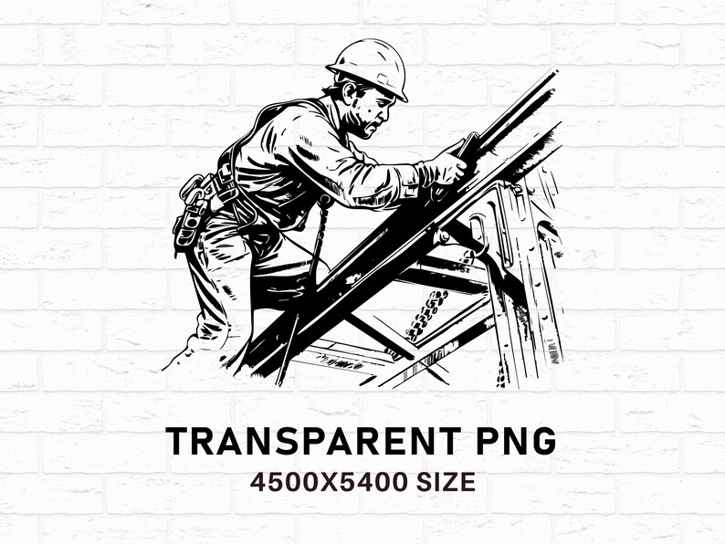 Structural Ironworker SVG PNG Bundle, Construction Silhouette, Welding ...