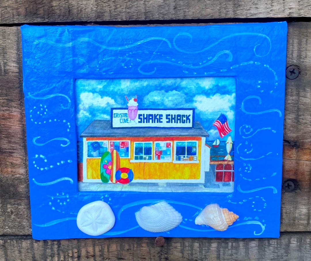 Watercolor Shake Shack in Paper Mache Frame 5.5x6.5 - Etsy