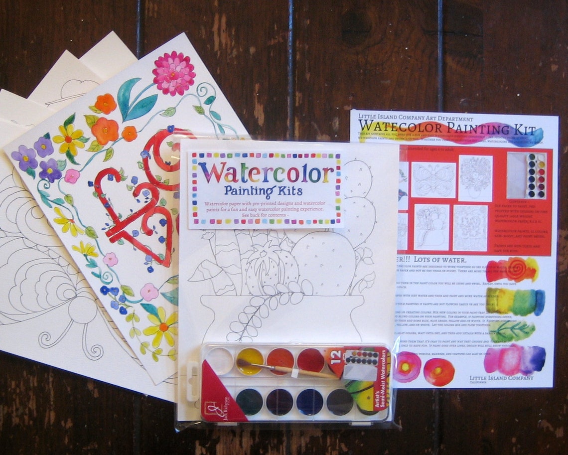 Watercolor Painting Kit Variety Pack - Etsy