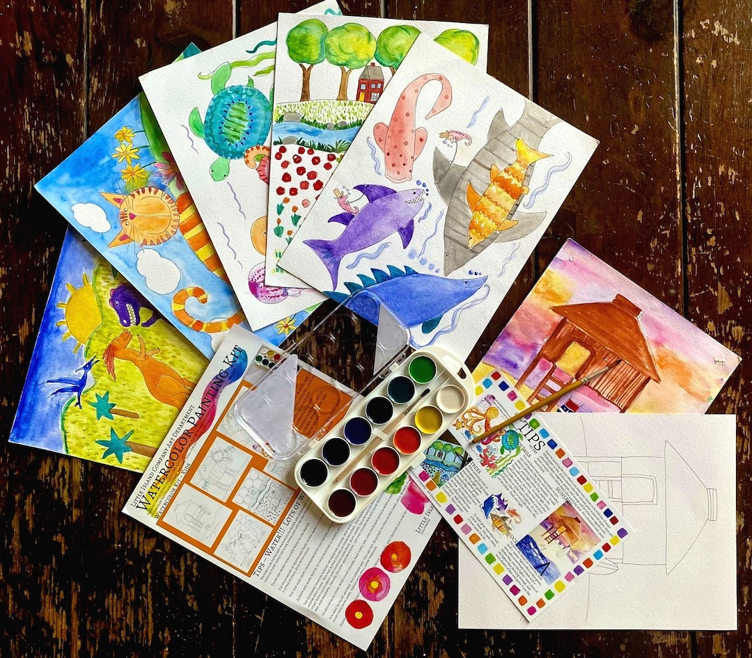 Kids Watercolor Kit - Etsy
