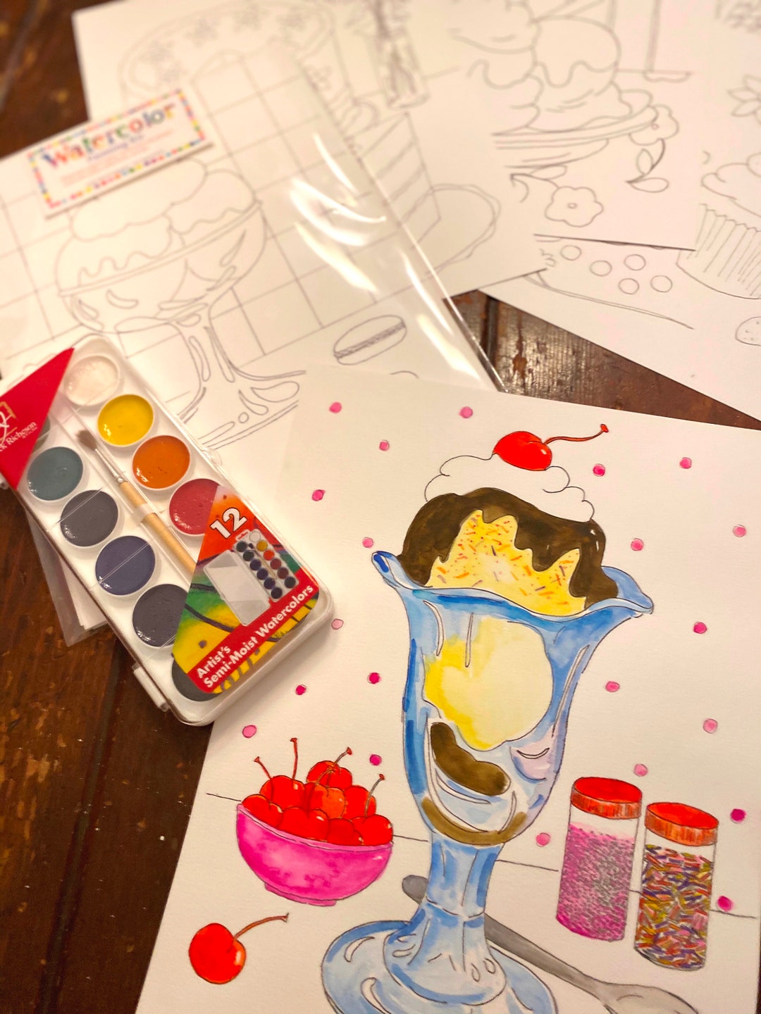 Sweet Shop Watercolor Kit - Etsy