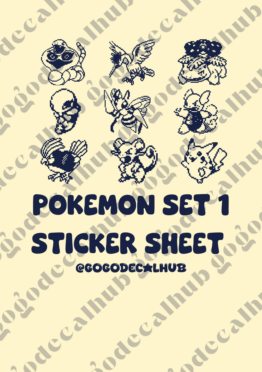 Pokemon Sticker Sheet Decals Vinyl Stickers Water Bottle Laptop Sticker ...