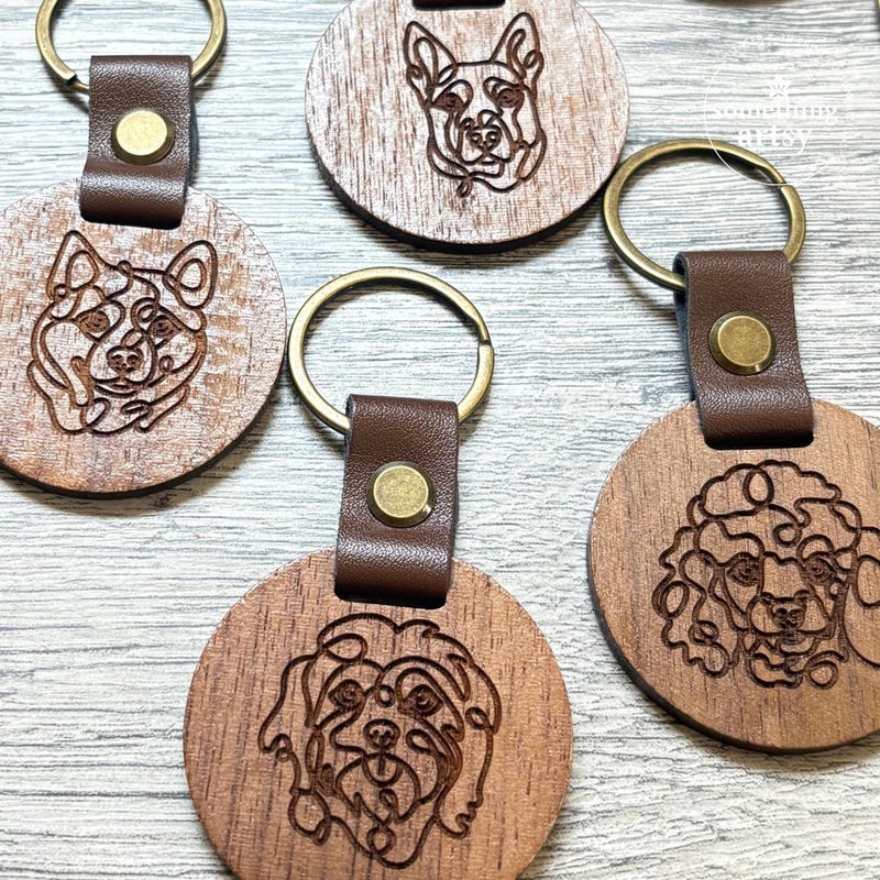 Wood Keychain - Etsy