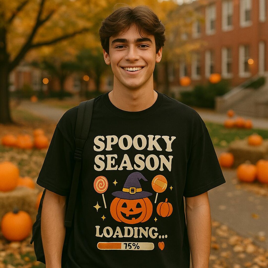 Spooky Season Loading | Funny Progress Bar Halloween Shirt | Gen Z Fall ...
