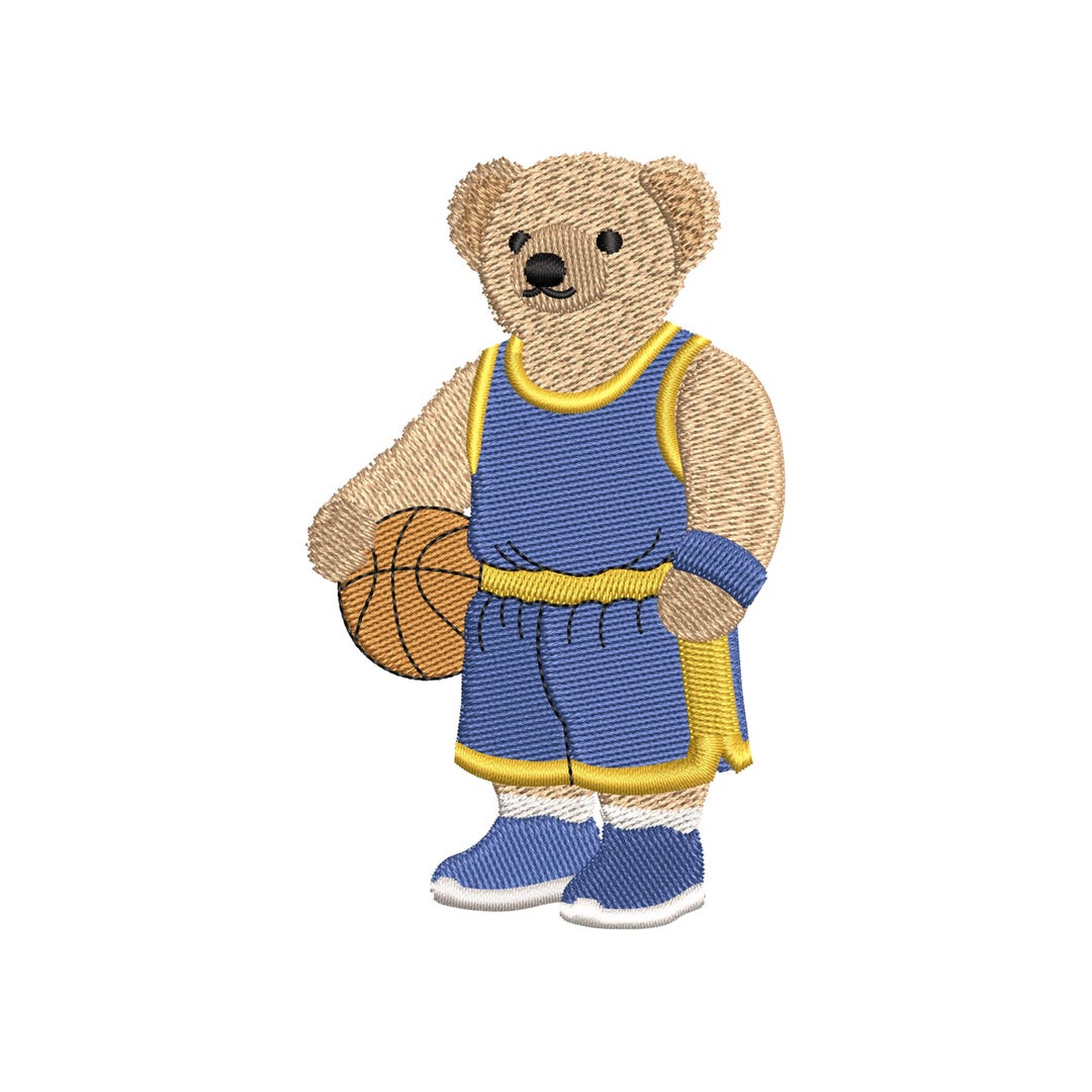 Basketball Ralph Lauren Polo Bear Embroidery Design | Sports Teddy Bear ...