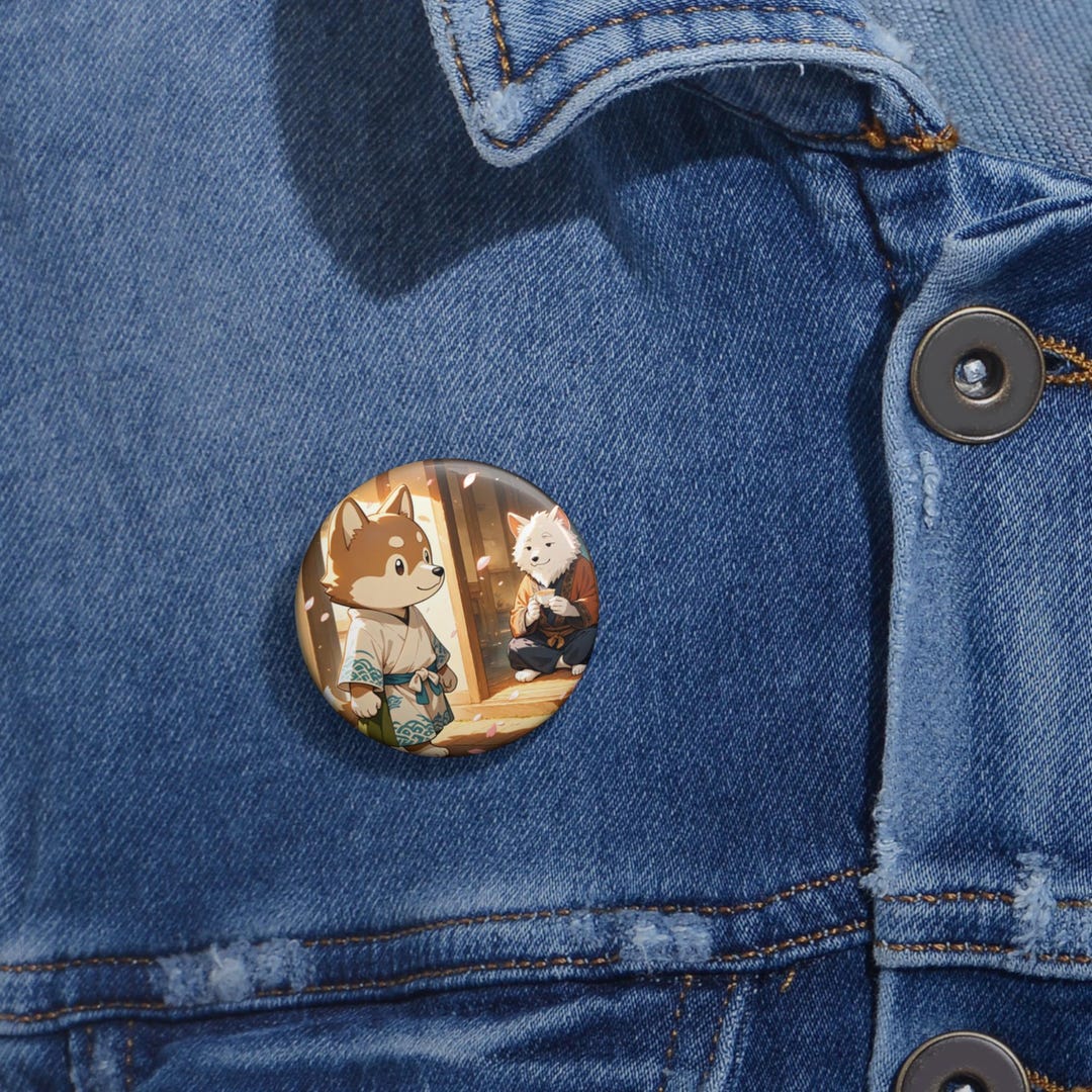 Cute Japanese Anime Kawaii Takeru Pin Button - Shiba Inu and ...