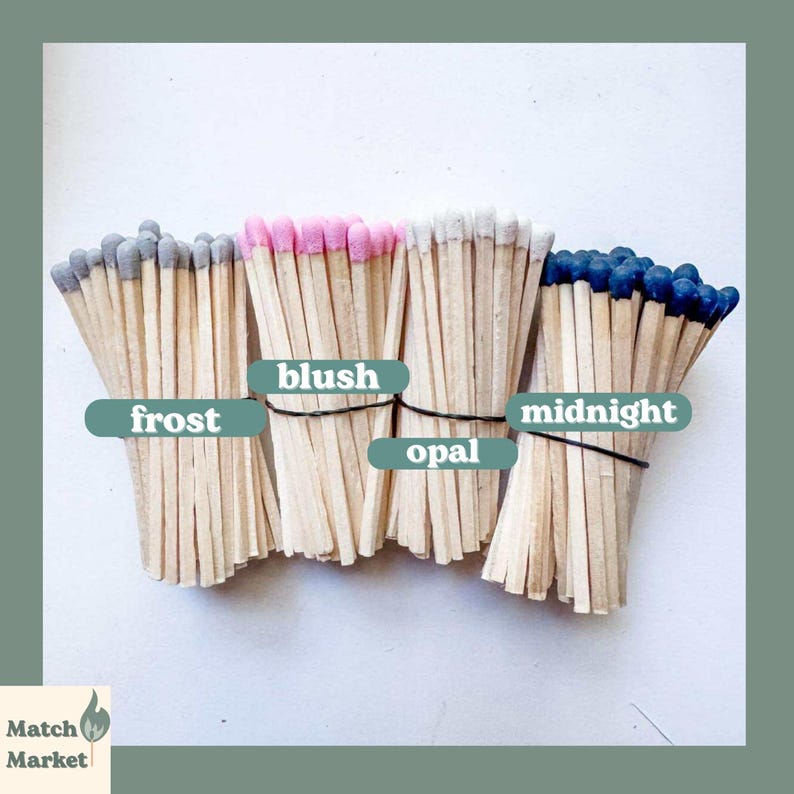 3 Inch Colored Matches: Bulk Candle Matches, DIY Match Jar Refills - Etsy