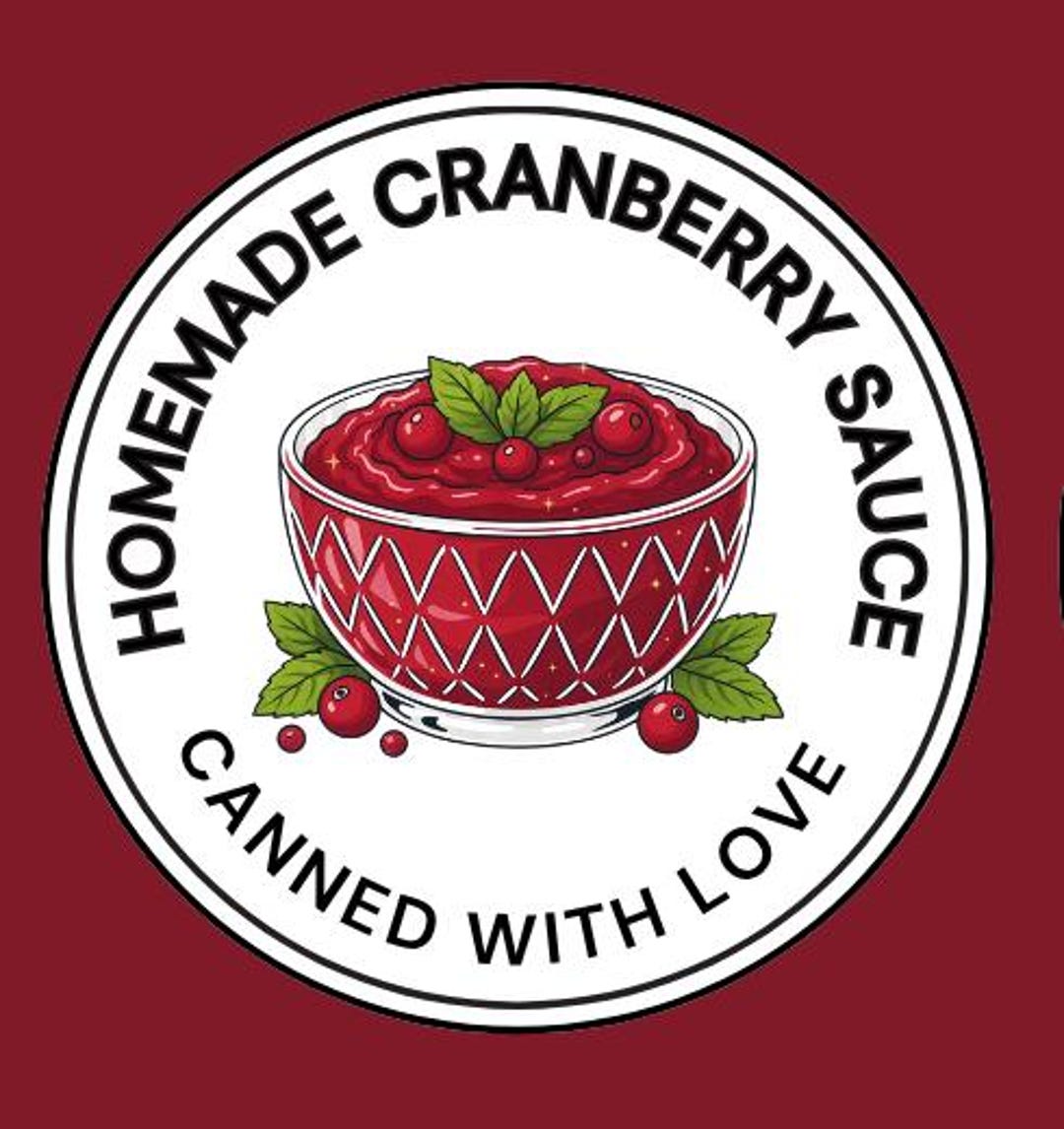 Printable Cranberry Sauce Canning Labels | Digital Download - Etsy