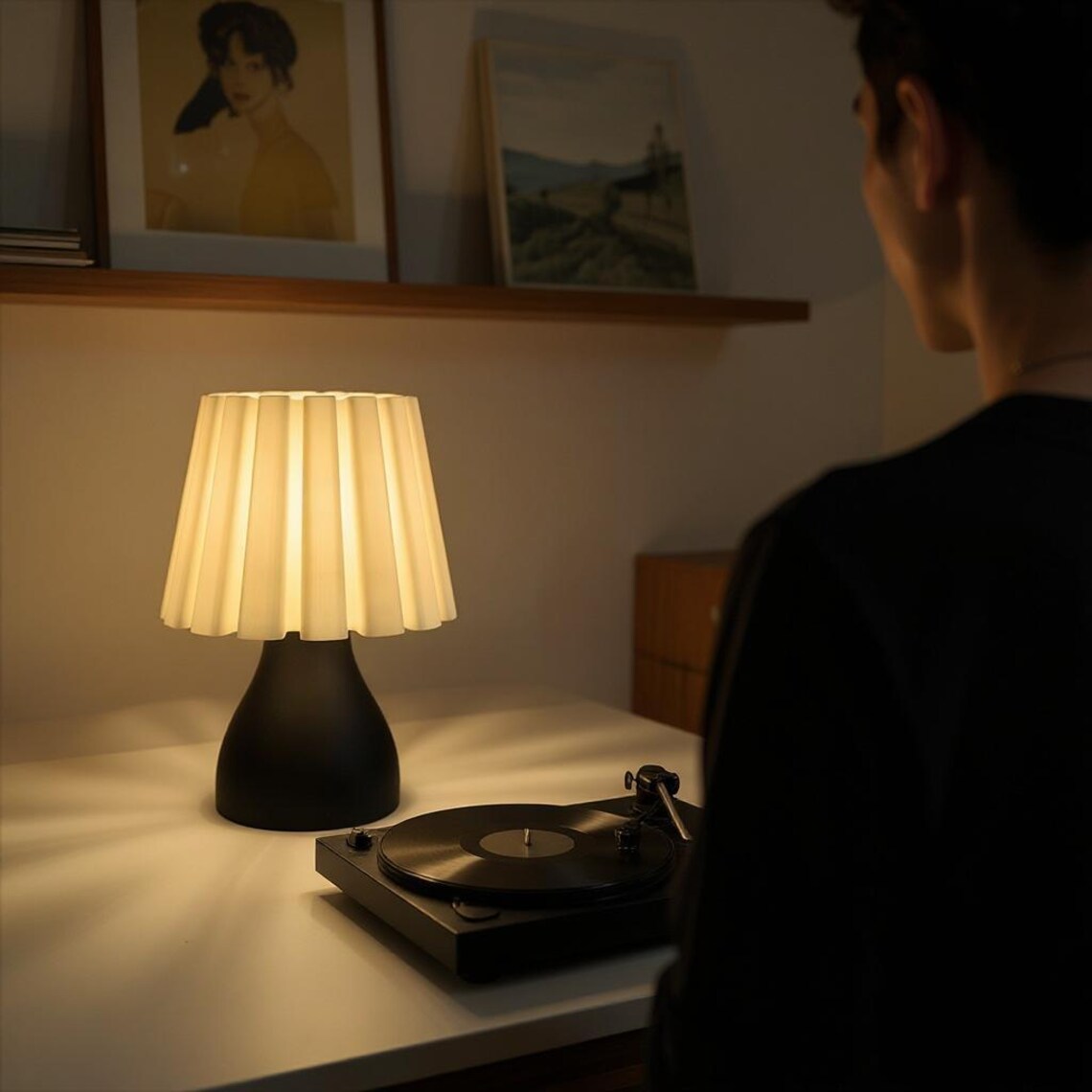 Creative Lamp, Soft Glow Ambient Desk Light, Modern Neutral Bedroom ...