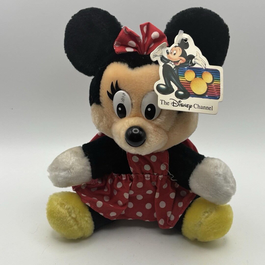 Vintage Disney Channel Parks Plush Minnie Mouse 12" Stuffed Toy W/ Tags ...