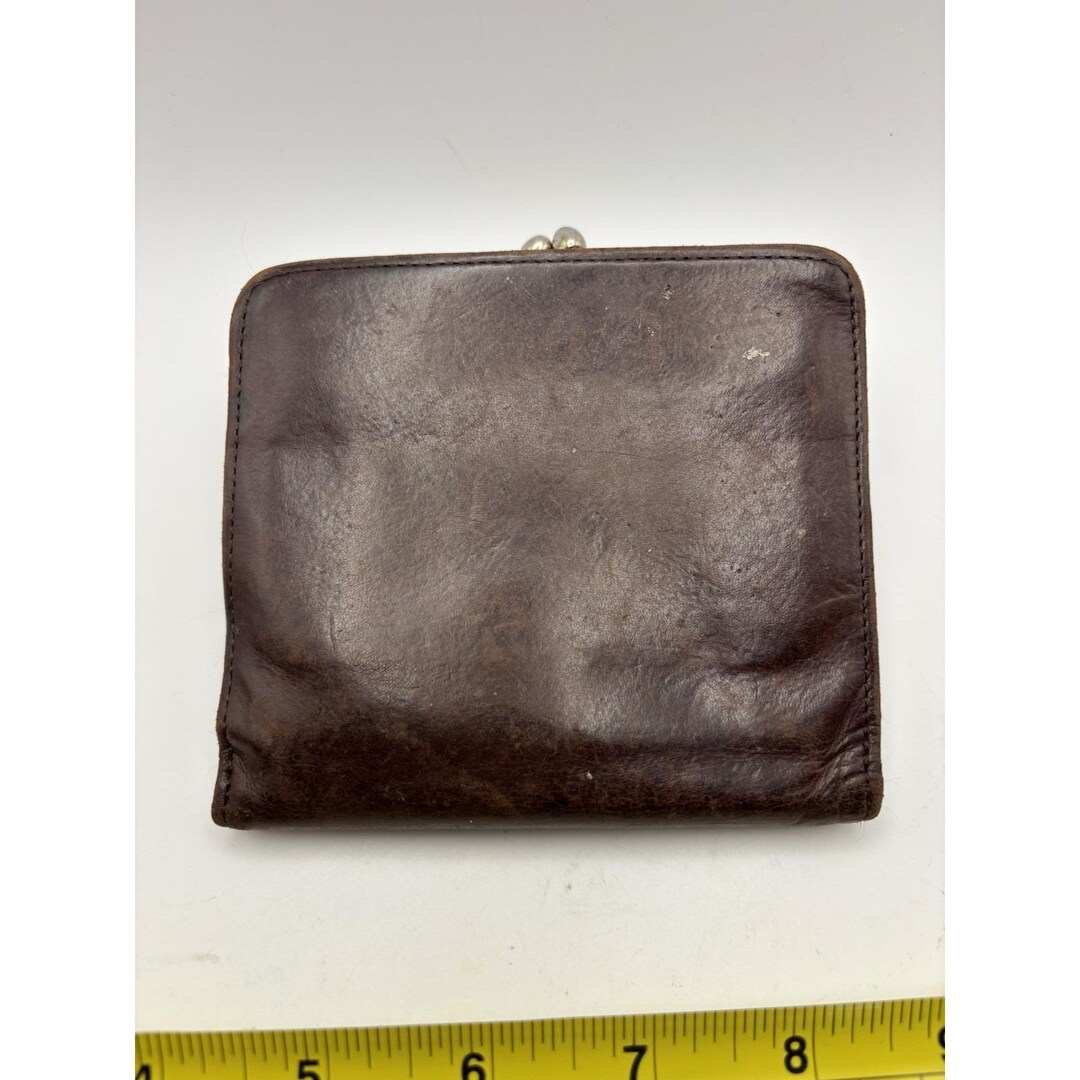Vintage COACH Clasp Frame Wallet Authentic Women Men 3653 Brown Soft ...