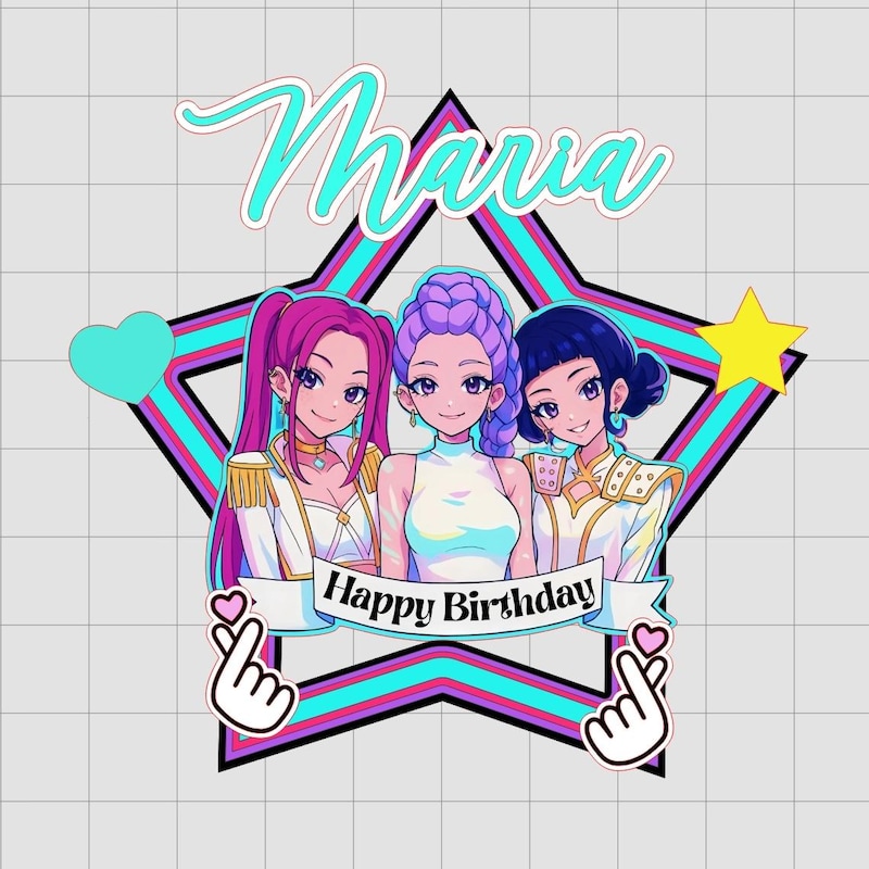 Cake toppers de las guerreras kpop - Etsy España