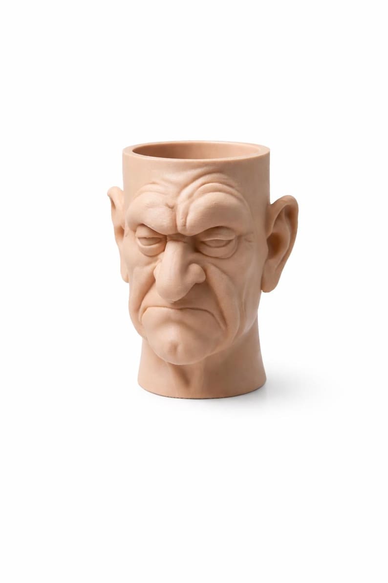 Grumpy Old Man Planter – Funny Face Pot for Succulents or Pens - Etsy