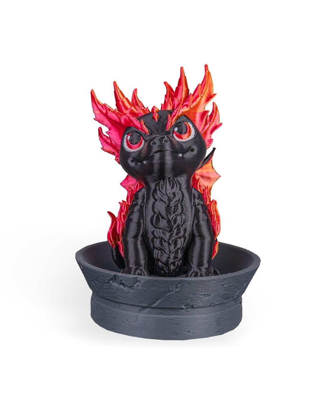 Baby Dragon and Egg Magma Figurine, Fantasy Decor, Unique Gift for ...