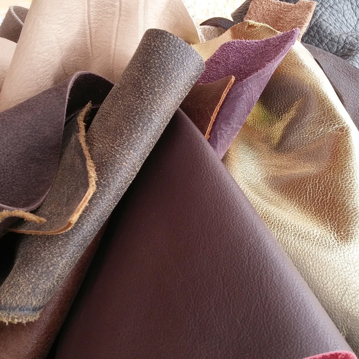 Leather Pieces Craft Supplies Scrap Leather Pieces Mixed - Etsy