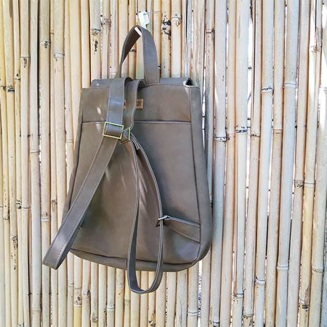 Pale Blue Vegan Leather Backpack Purse for Laptop Travel | Etsy