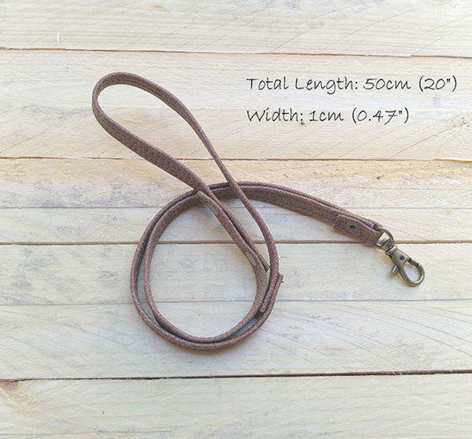 Grey Leather Lanyard, Neck Keychain, Office Gifts for Coworker, Leather ...