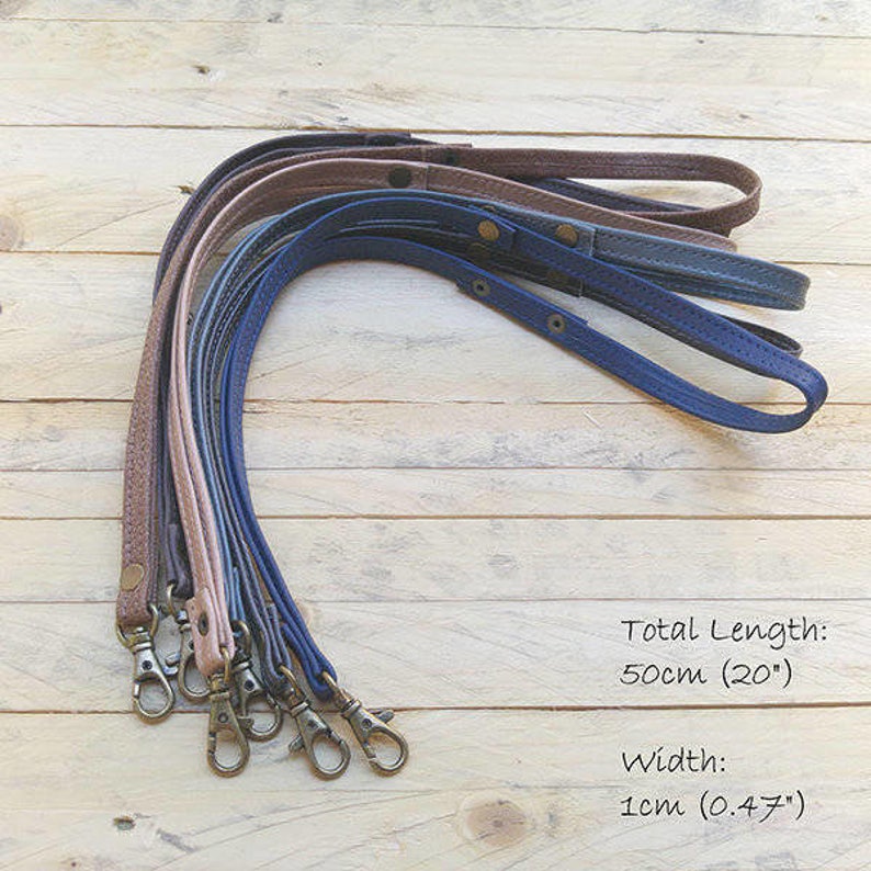 Grey leather lanyard neck keychain office gifts for | Etsy