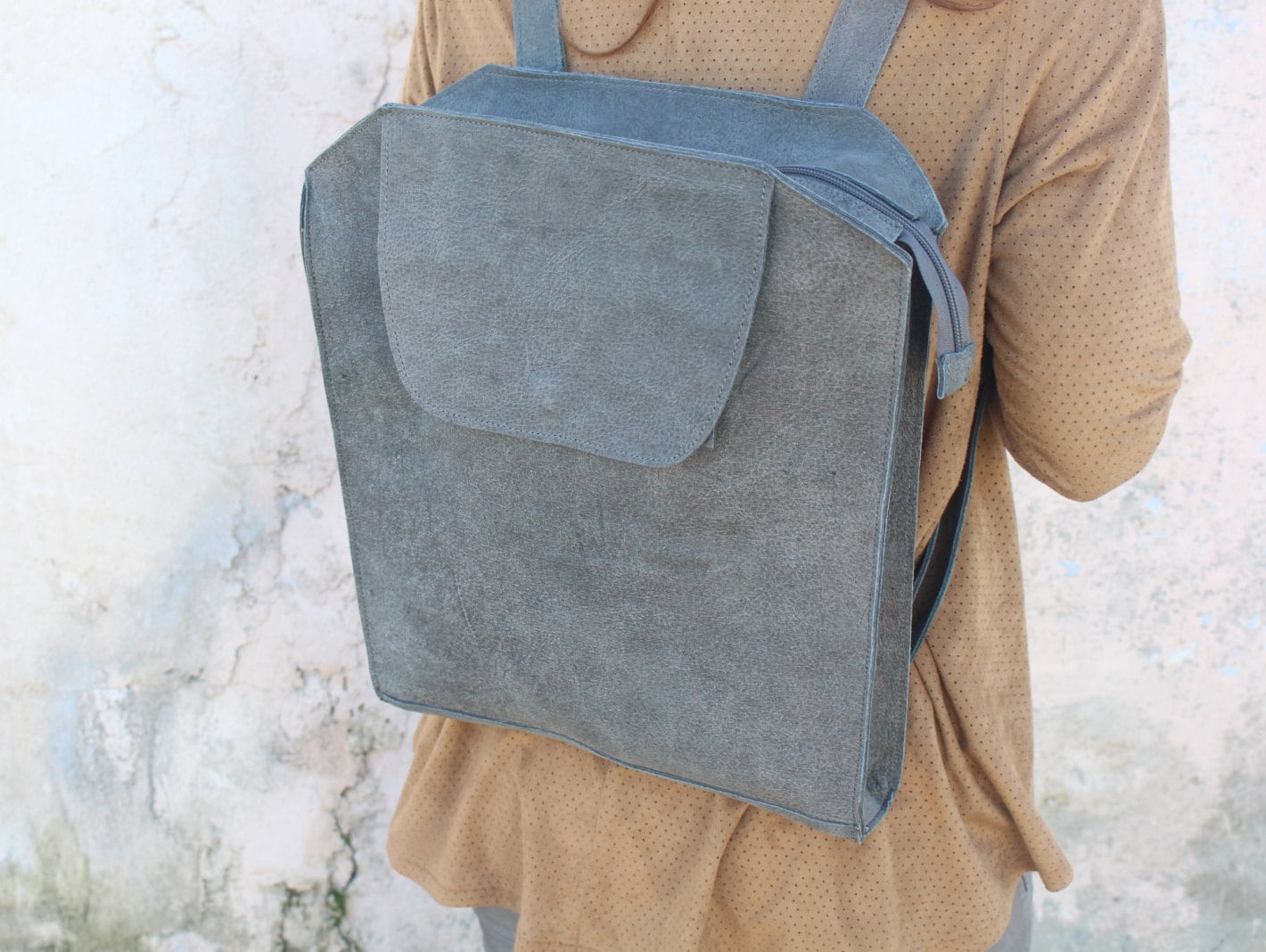 Women's Leather Backpack Purse Handmade Rucksack for Travel, School ...