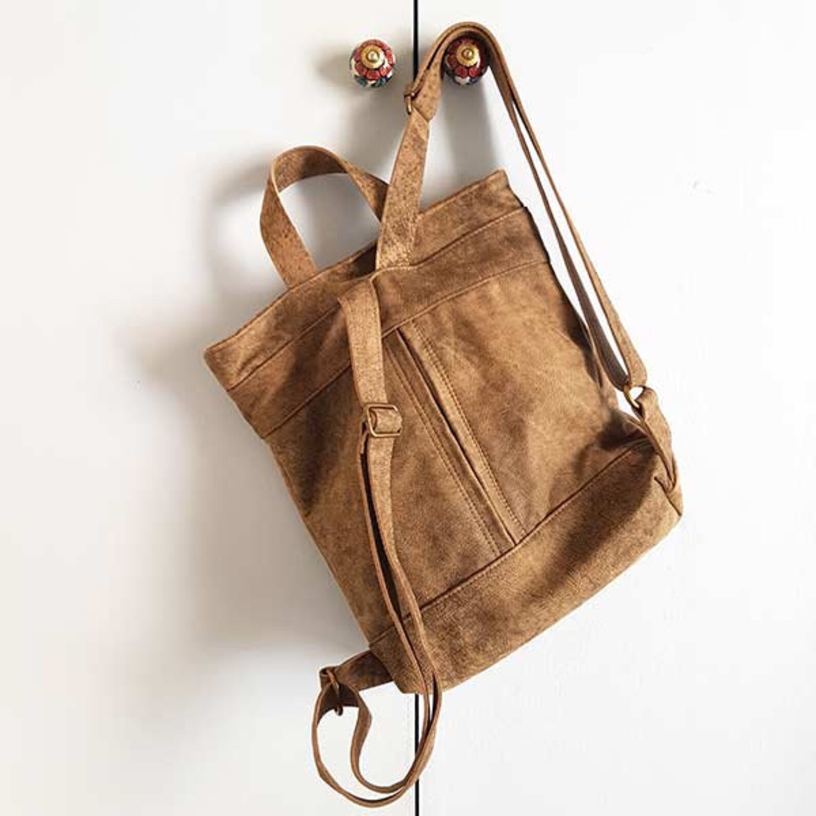 Soft Brown Leather Backpack for Women, Laptop Leather Backpack, Brown ...