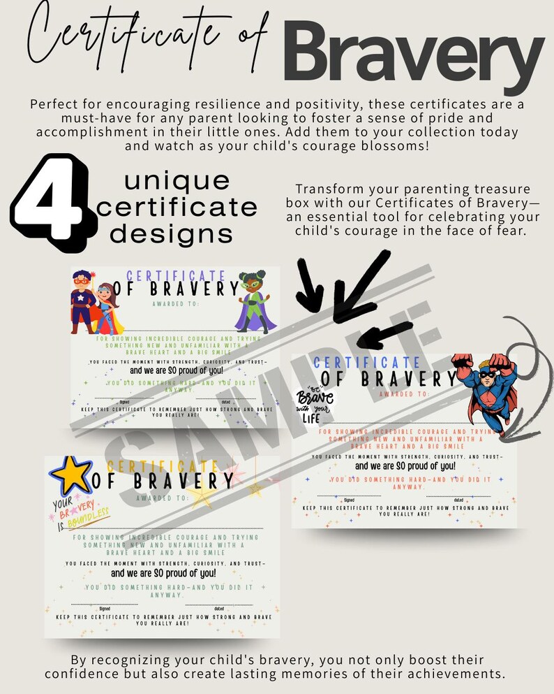 Certificate of Bravery - Etsy