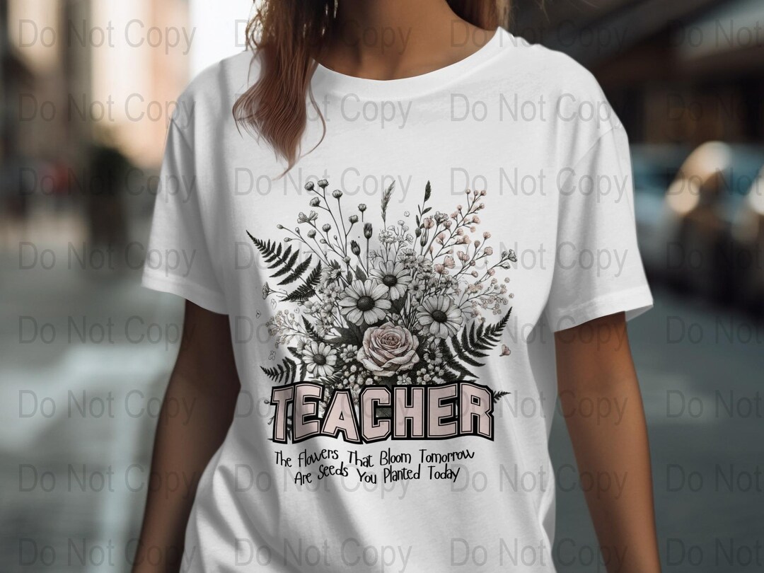 Teacher Floral PNG, Teacher Appreciation, Flower T-shirt Design ...