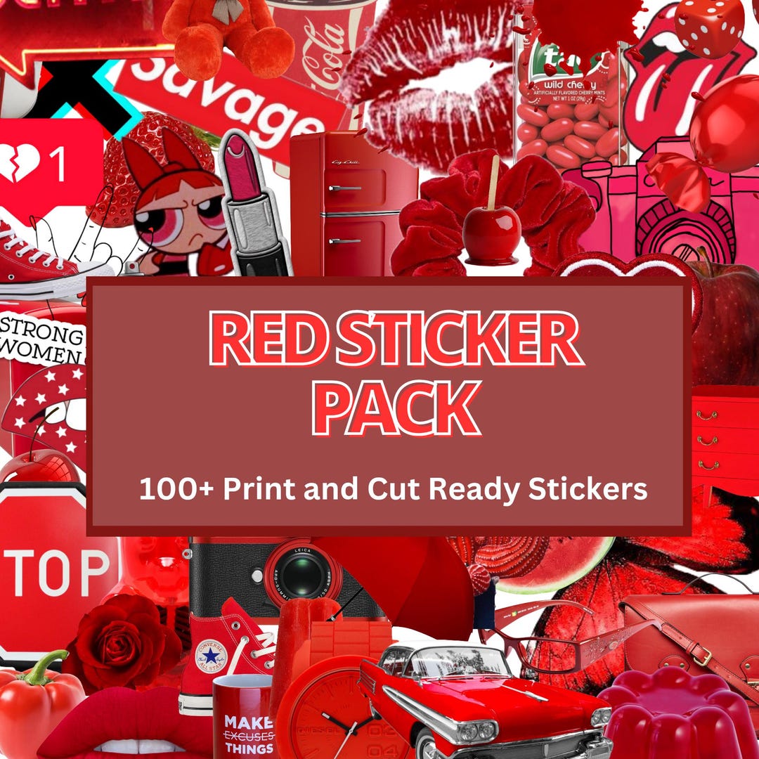 Red Graphics Clipart Set: 100+ High-res PNG Files (digital Download) - Etsy