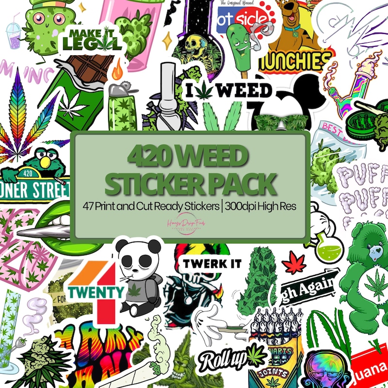 Marijuana Stickers - Etsy