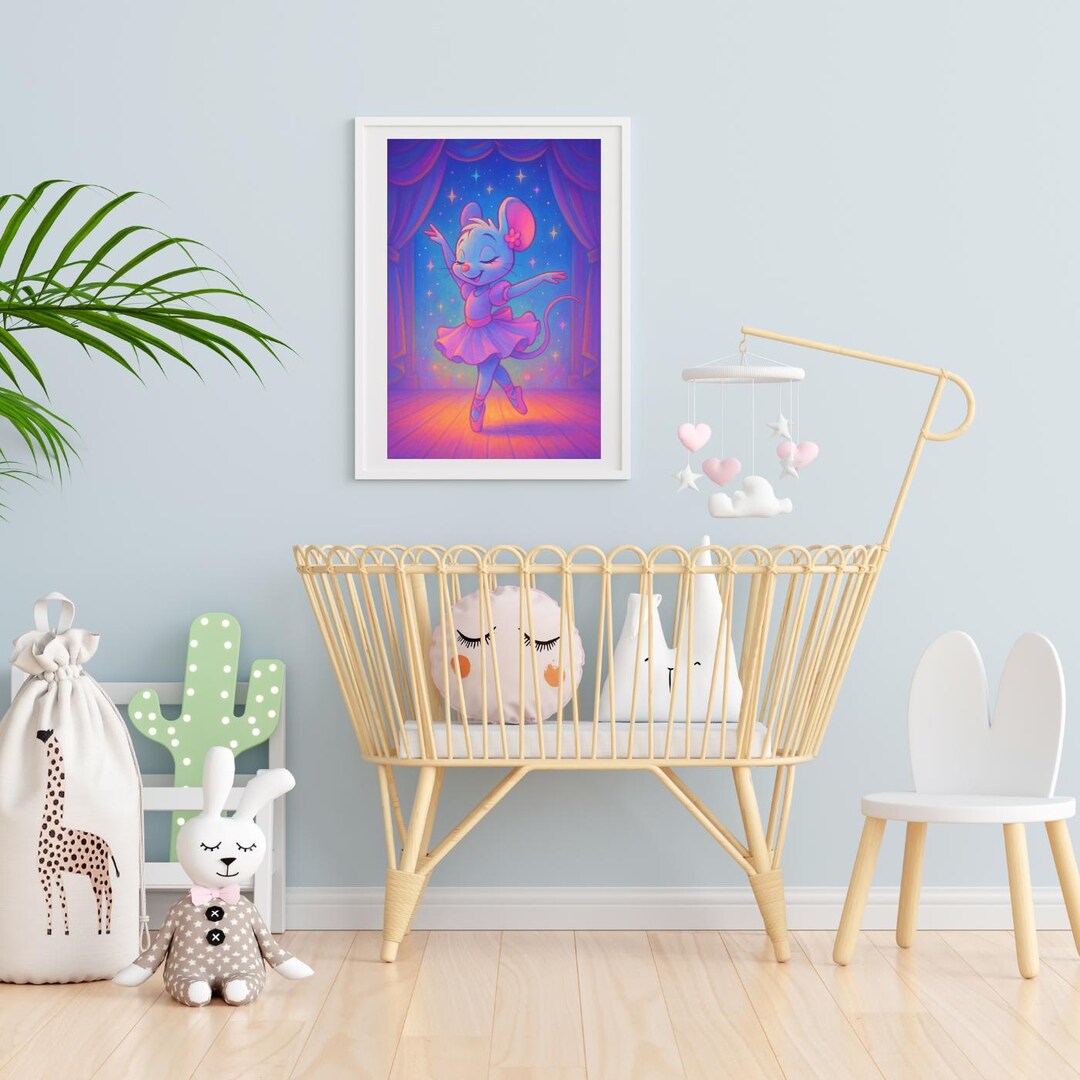 Cute Dreamy Mouse Ballerina Instant Digital Download | Unique Mouse ...