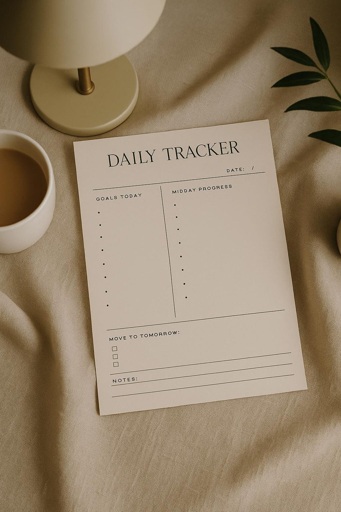 Elegant Daily Planner Template | Digital Productivity Tracker for ...