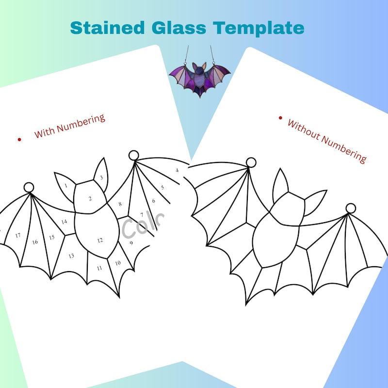 Bat Stained Glass Pattern - Etsy