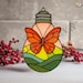 Stained Glass Butterfly Suncatcher Pattern: Light Bulb Valley Landscape ...