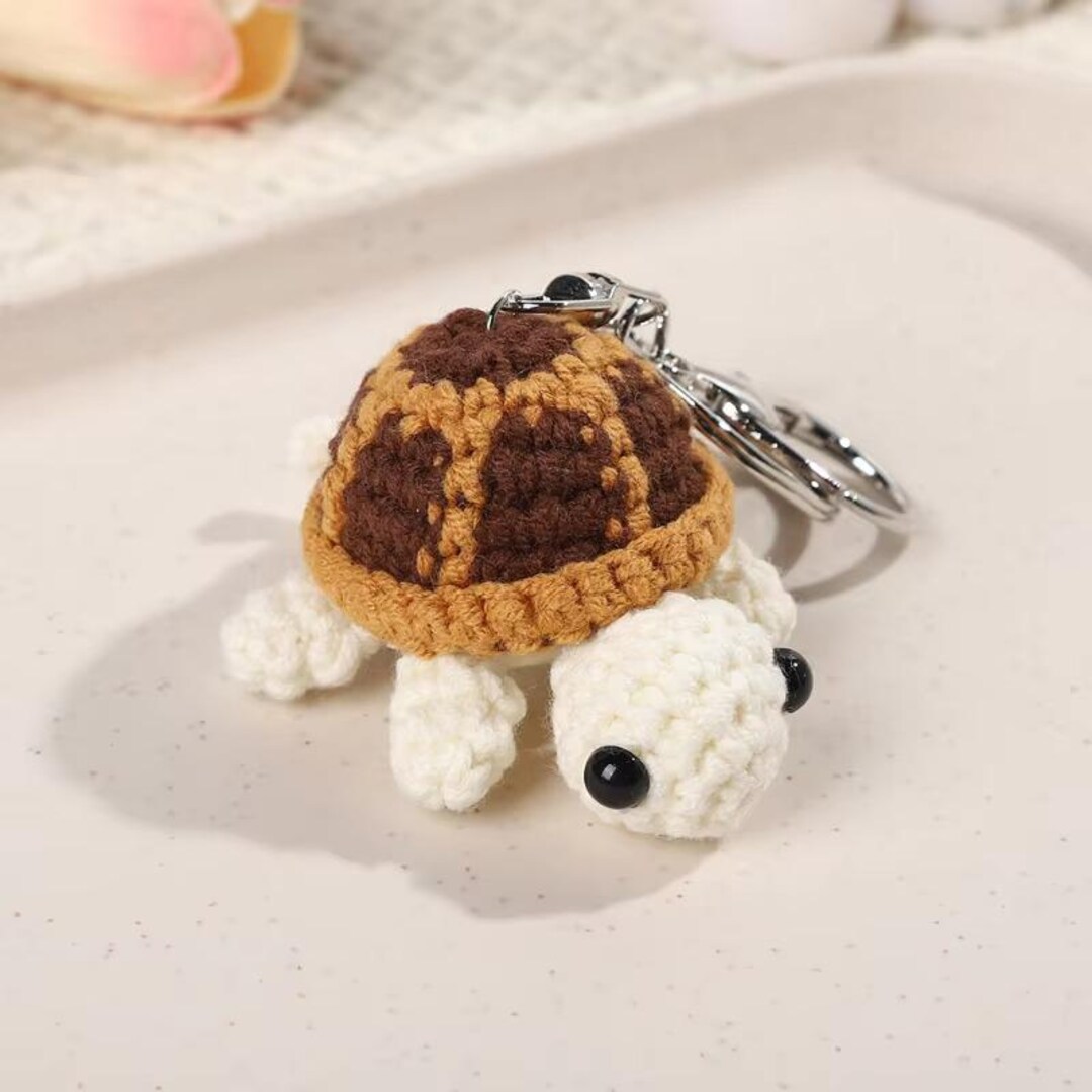 Handmade Crochet Turtle Keychain,cute Amigurumi Sea Turtle Bag Charm ...
