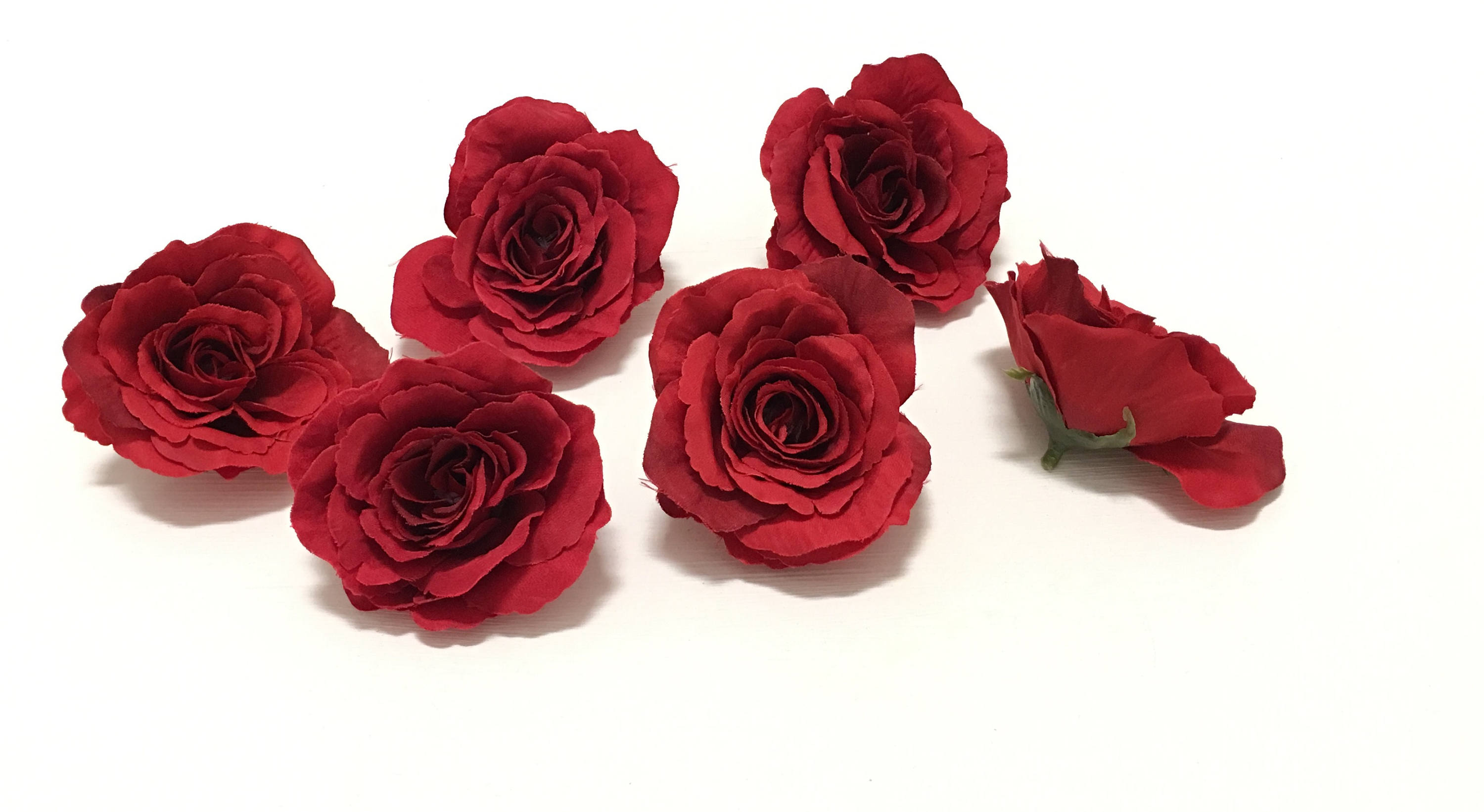 6 Blooming Red Roses Silk Flowers Artificial Flowers - Etsy