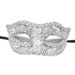 Masquerade Mask - SILVER LACE Half Mask - Costume Party Mask ...