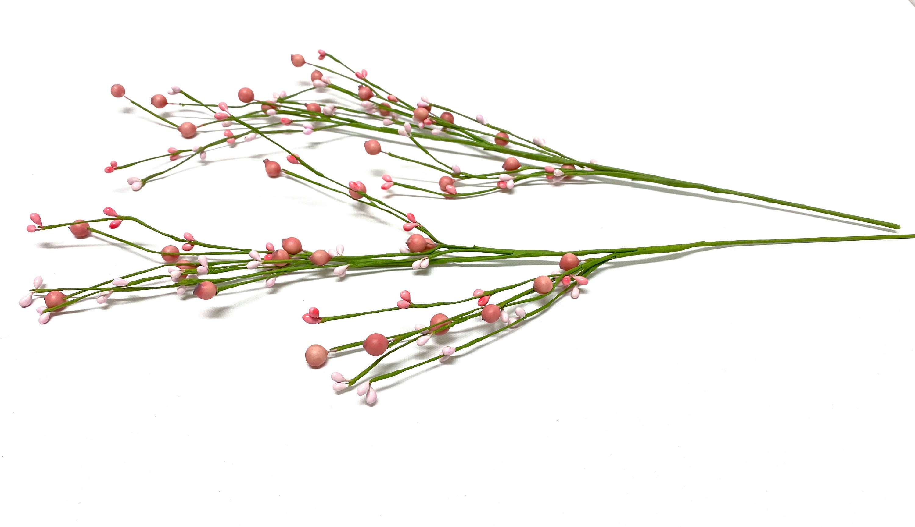 2 PINK Pip Berry Sprays Artificial Flowers Berry Spray | Etsy