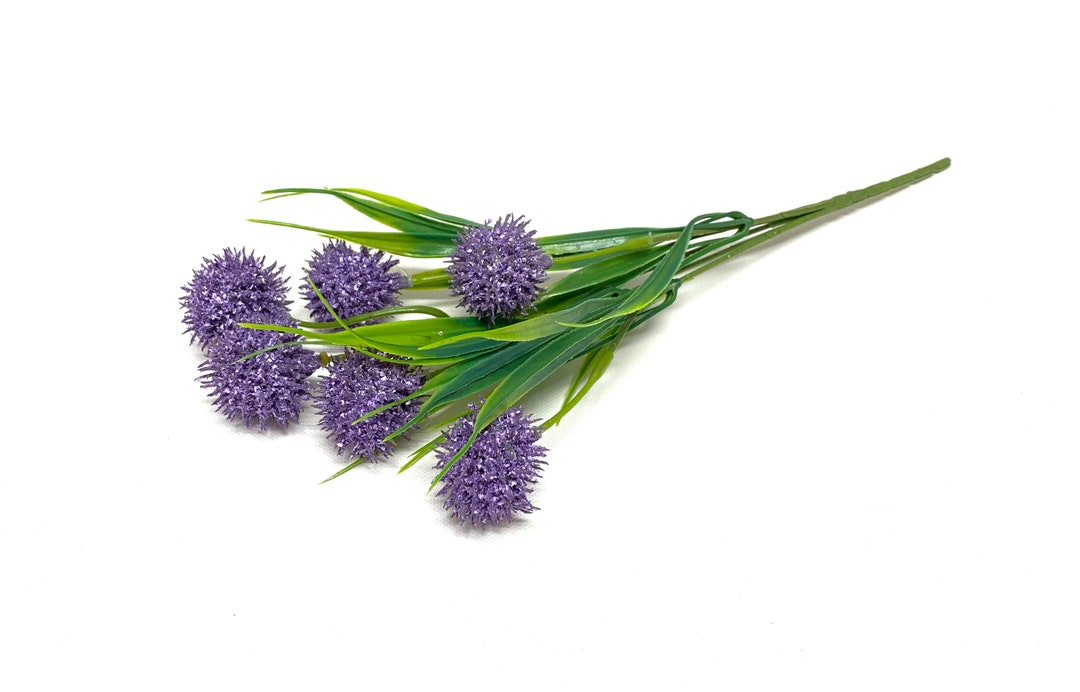 Purple Billy Button Bush - Craspedia, Artificial Flowers, Flower Crown ...