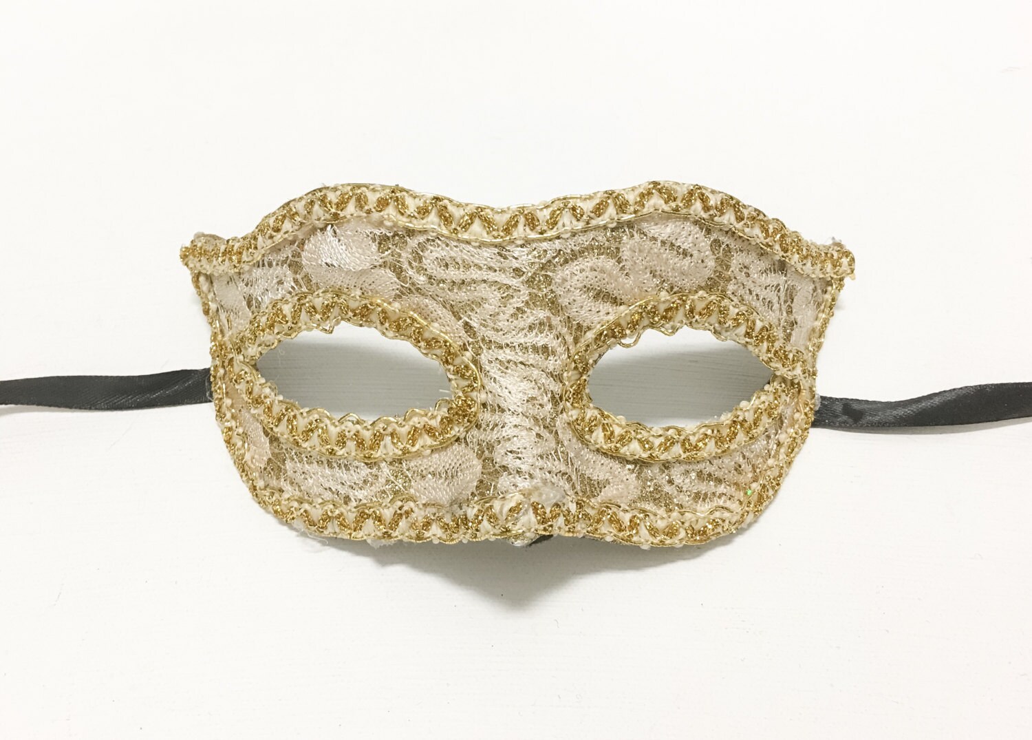 Masquerade Mask GOLD LACE Half Mask Costume Party Mask | Etsy