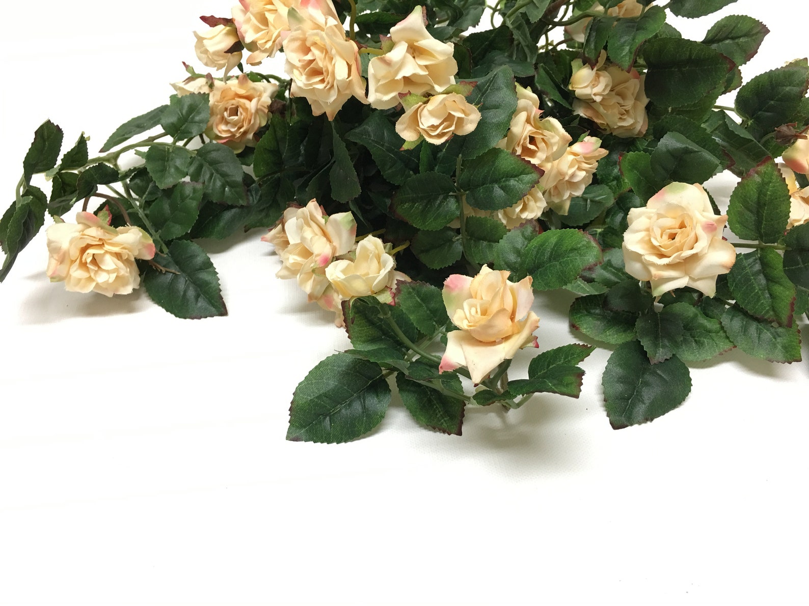 Ivory BLUSH Miniature Artificial Rose Bush-artificial Flowers - Etsy
