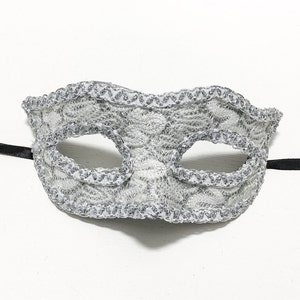 Masquerade Mask SILVER LACE Half Mask Costume Party Mask - Etsy