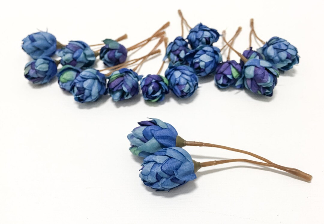 Artificial BLUE Hops Blossoms - Artifial Flowers, Silk Flowers, Flower ...